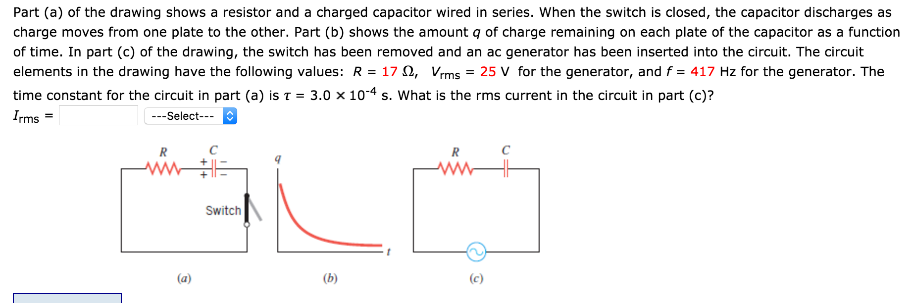 Solved Part (a) of the drawing shows a resistor and a | Chegg.com
