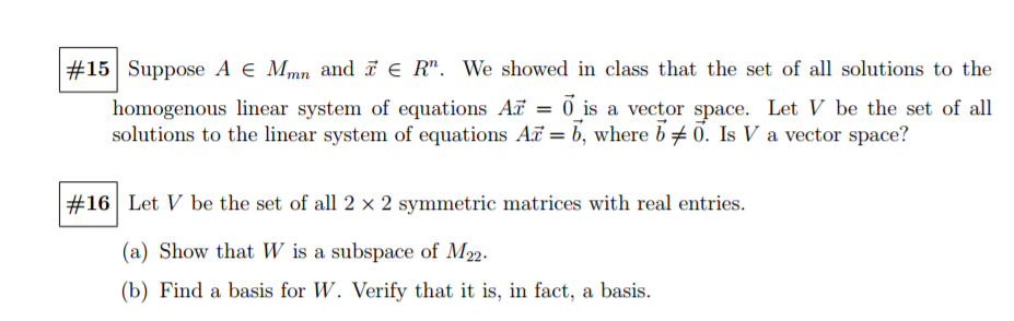 Solved Suppose A elementof M_mn and x elementof R^n. We | Chegg.com