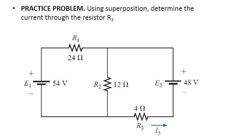 Solved Using superposition, determine the current through | Chegg.com