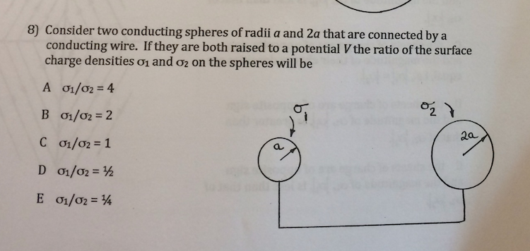 Solved Consider two conducting spheres of radii a and 2a | Chegg.com
