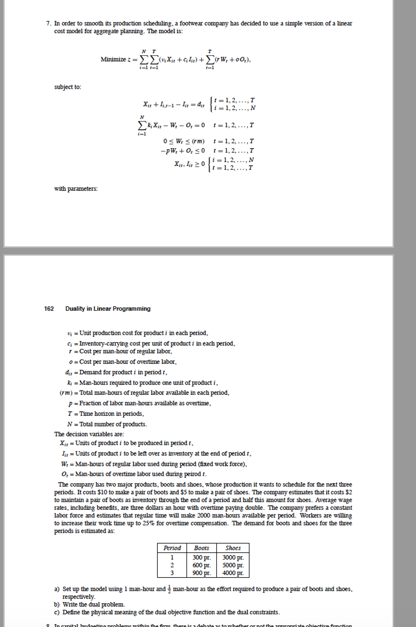 Solved In order to smooth its production scheduling, a | Chegg.com