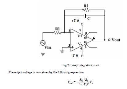 Solved 1. For the lossy integrator in Fig. 2 with power | Chegg.com
