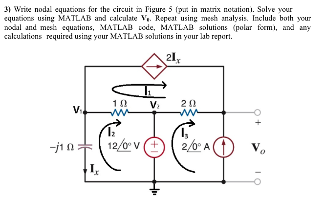 Solved Write nodal equations for the circuit in Figure 5 | Chegg.com