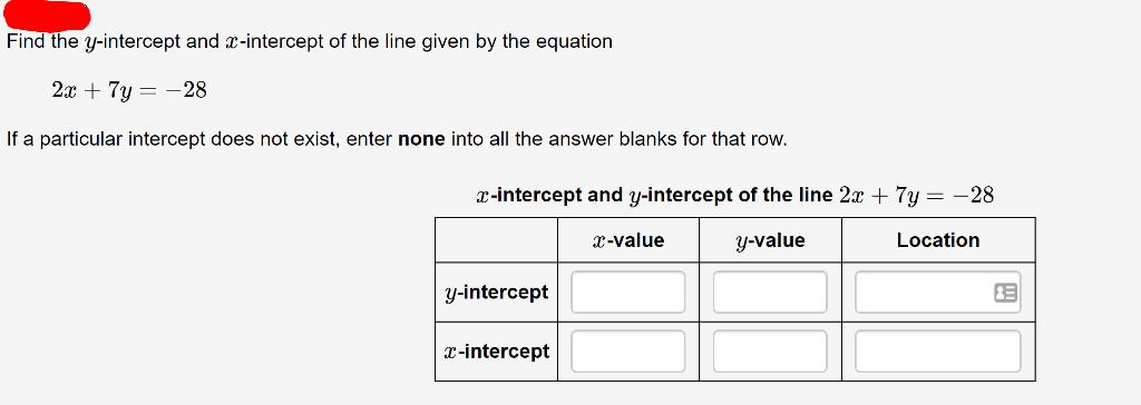 Solved Find the y-intercept and z-intercept of the line | Chegg.com