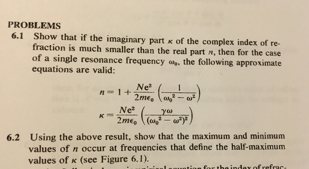 Show that if the imaginary part k of the complex | Chegg.com