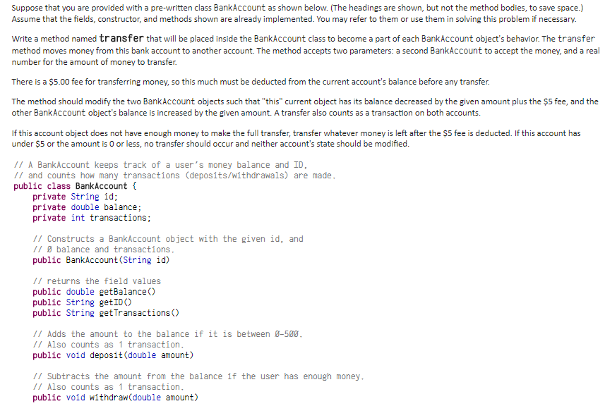 Solved Suppose that you are provided with a pre-written | Chegg.com