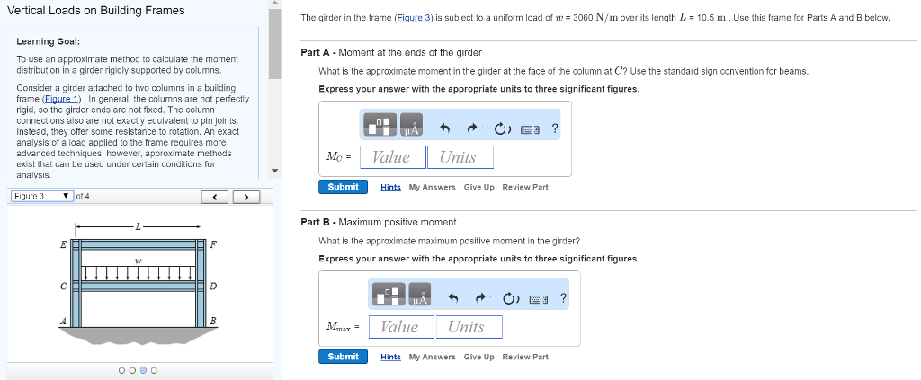 Solved Vertical Loads on Building Frames Learning Goal: To | Chegg.com