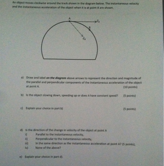 Solved An object moves clockwise around the track shown in | Chegg.com