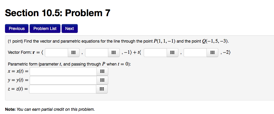 Solved Section 10.5: Problem 7 Previous Problem List Next 1 | Chegg.com