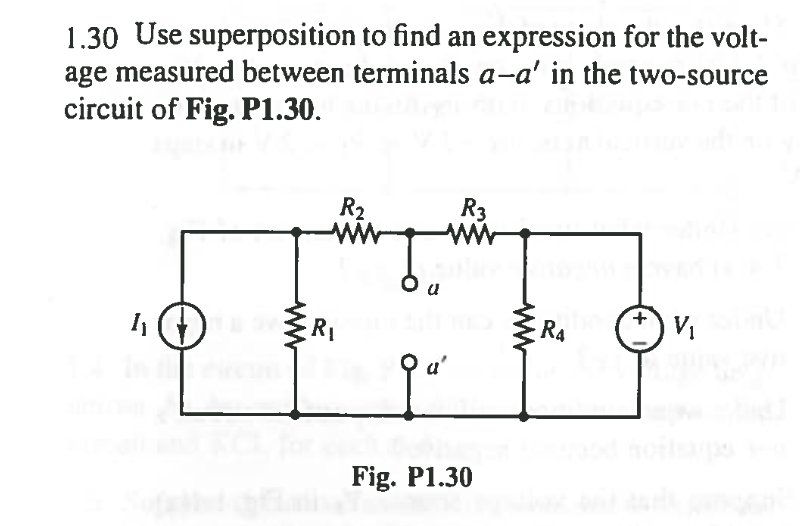 Solved Use superposition to find an expression for the | Chegg.com