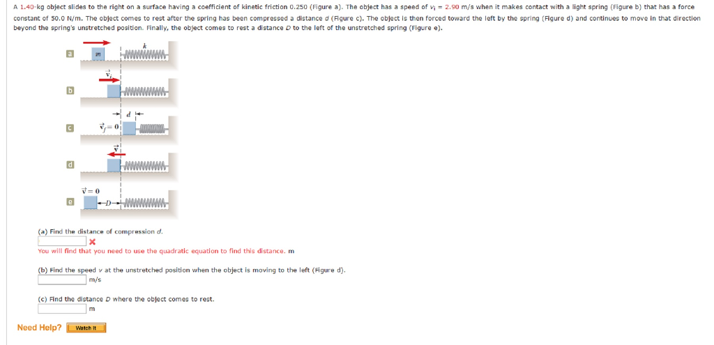 Solved A 1.40-kg object slides to the right on a surface | Chegg.com