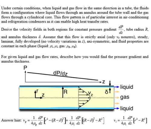 Solved Under certain conditions, when liquid and gas flow in | Chegg.com