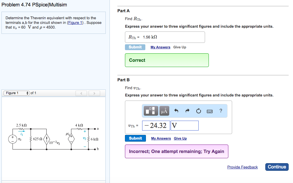 Solved Problem 4.74 PSpice Multisim Part A Determine the | Chegg.com