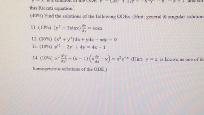 Solved Find the solutions of the following ODEs. (y^2 + | Chegg.com