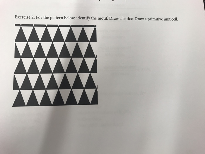 Solved Exercise 2. For the pattern below, identify the | Chegg.com