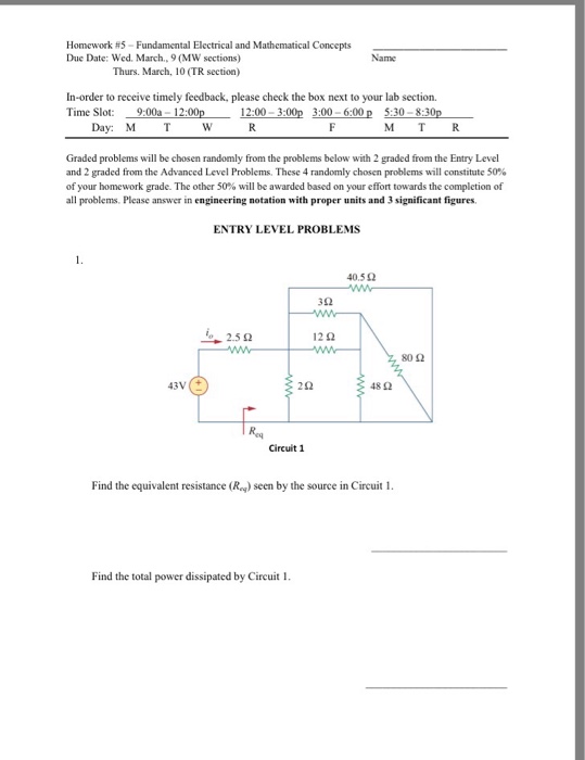 Solved Fundamental Electrical and Mathematical Concepts Due | Chegg.com