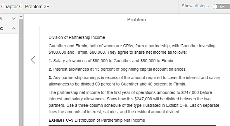 Solved Show all steps BON Chapter C, Problem 3P Problem | Chegg.com