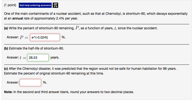 Solved One of the main contaminants of a nuclear accident, | Chegg.com