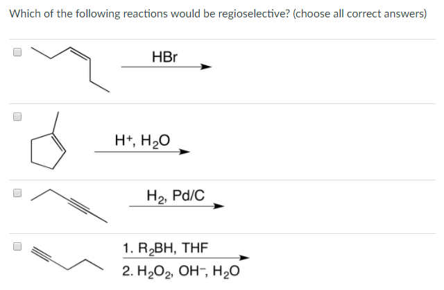 Solved Which of the following reactions would be | Chegg.com
