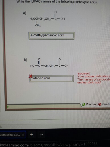 Solved Write the IUPAC name of the following carboxylic | Chegg.com