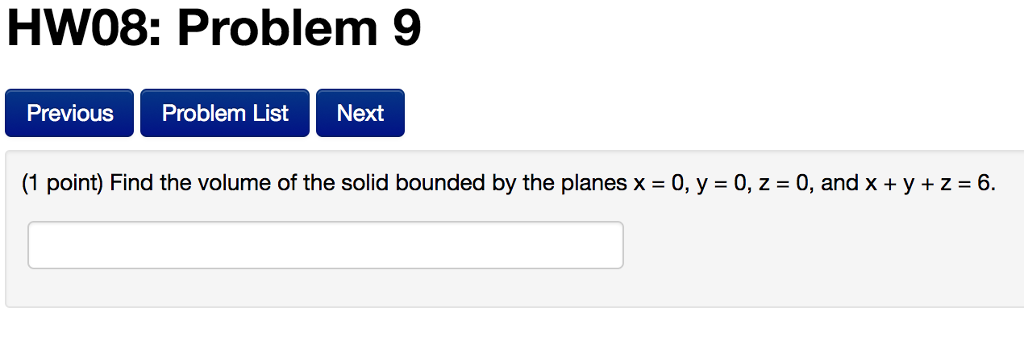 Solved HW08: Problem 9 Previous Problem List Next (1 point) | Chegg.com