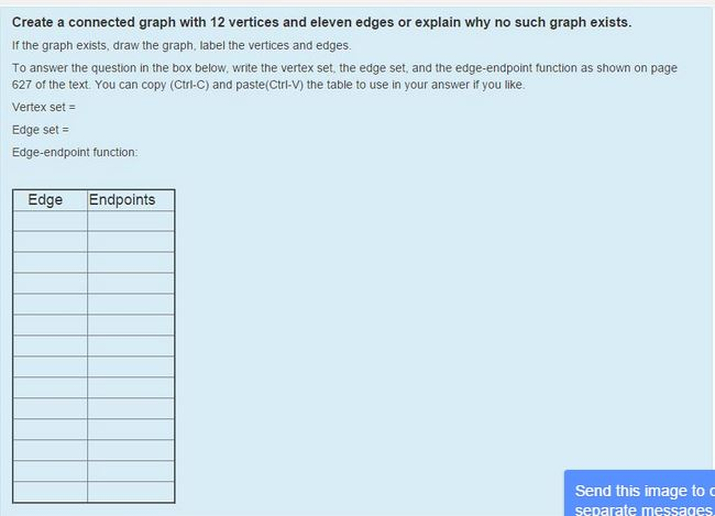 Solved Create a connected graph with 12 vertices and eleven | Chegg.com