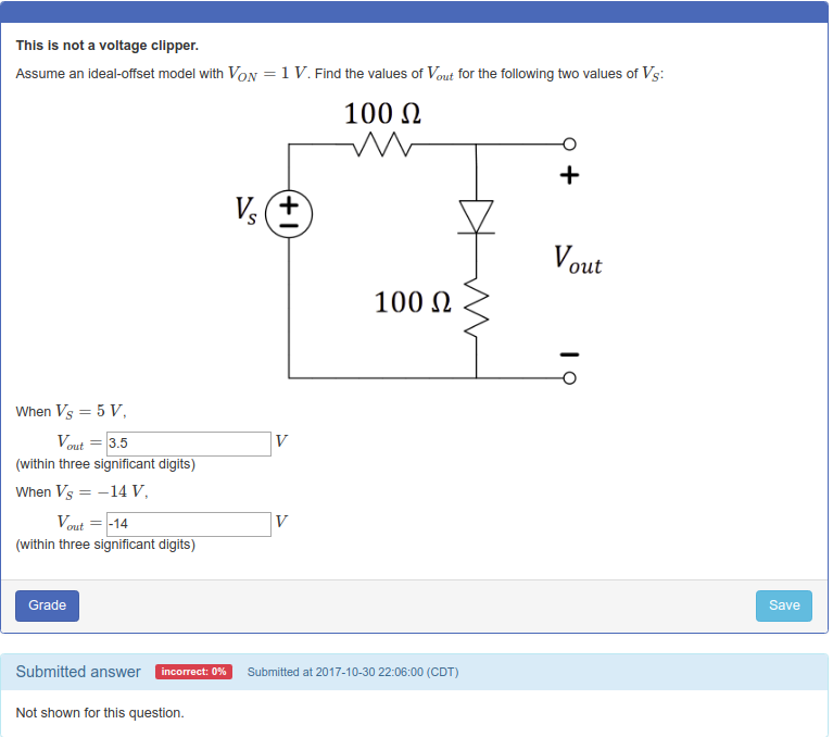 Solved This is not a voltage clipper. Assume an ideal-offset | Chegg.com