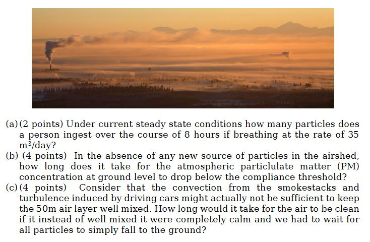 3. (10 points) A 50.-m thick layer of still air over | Chegg.com