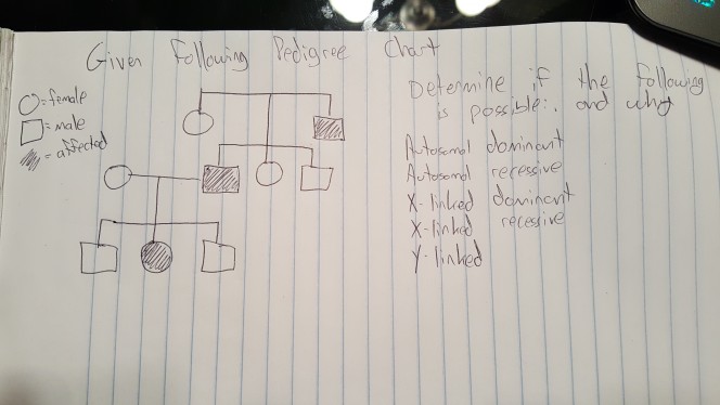 Solved Using Given Pedigree Chart Determine The Possible