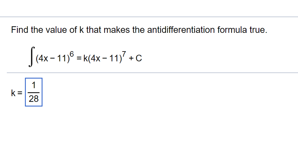 Solved (Question 17 of 20) Find the value of k that makes | Chegg.com