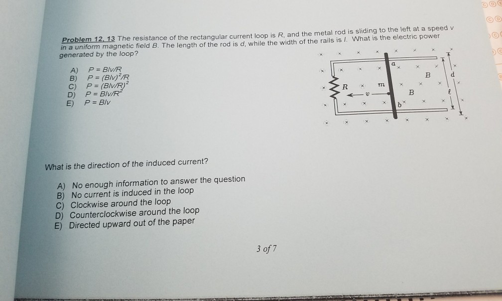 Solved Problem 12, 13 The resistance of the rectangular | Chegg.com