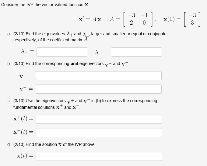Solved Consider the IVP the vector-valued function x, x' | Chegg.com