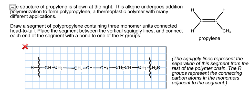 Solved Structure of propylene is shown at the right. This | Chegg.com