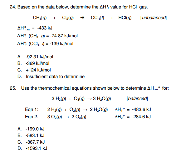 Solved Based on the data below, determine the Delta H_f | Chegg.com