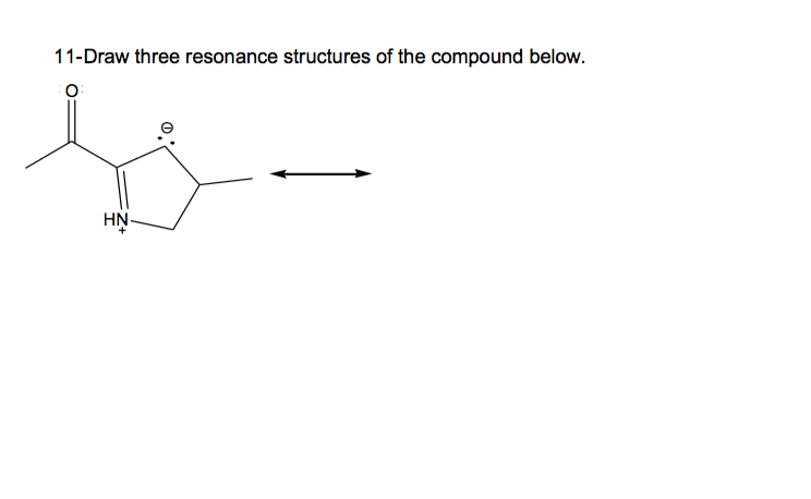 Solved Draw three resonance structures of the compound | Chegg.com