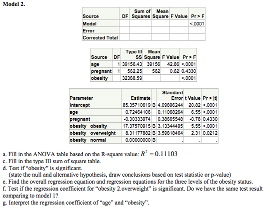 Model 1: | Chegg.com