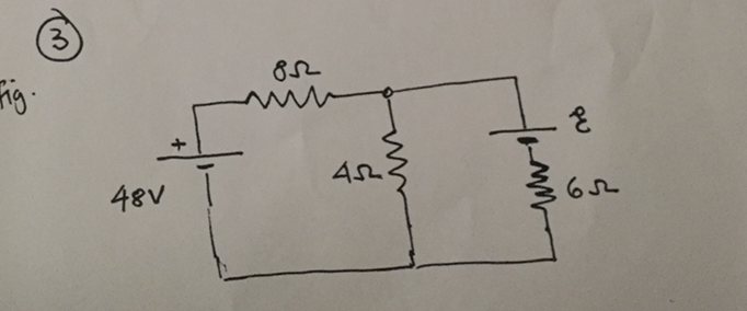 Solved In fig. 3, the power dissipated in the 4-ohm resistor | Chegg.com