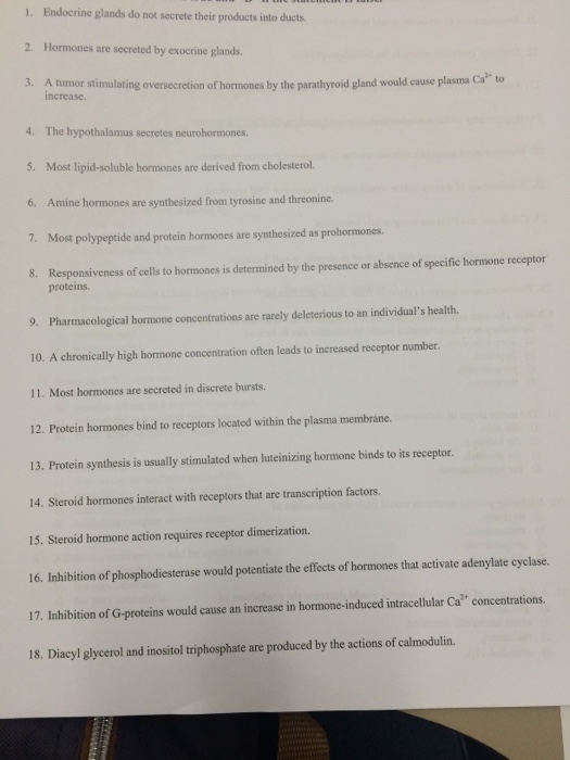 Solved Endocrine glands do not secrete their products into | Chegg.com