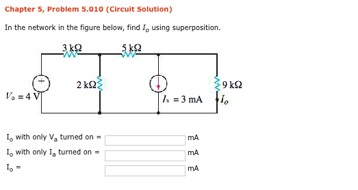 Solved Chapter 5, Problem 5.010 (Circuit Solution) In the | Chegg.com