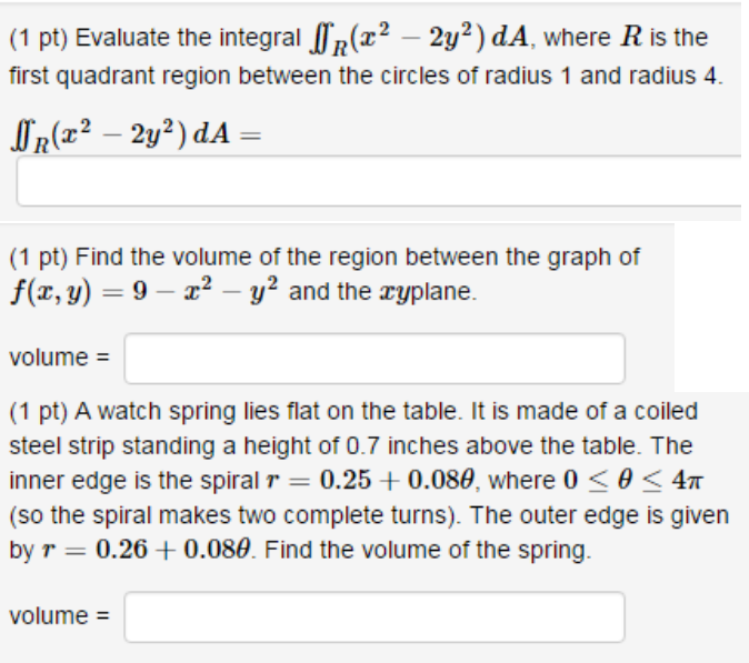 Solved Evaluate the integral double integral_R(x^2 - 2y^2)dA | Chegg.com