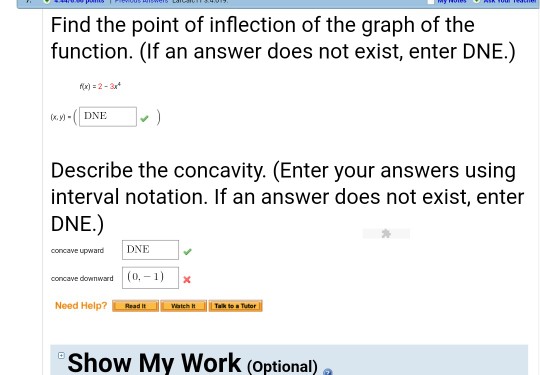 Solved Find the point of inflection of the graph of the | Chegg.com