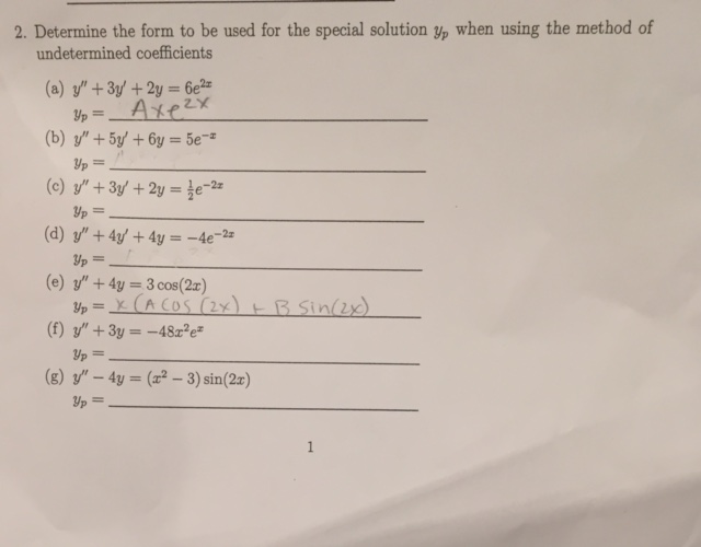 Solved Determine the form to be used for the special | Chegg.com