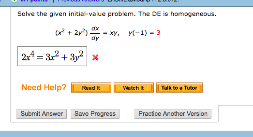 Solved Solve the given initial-value problem. The DE is | Chegg.com