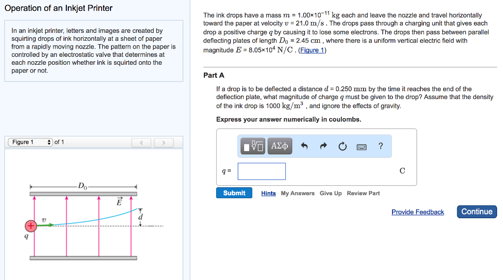 Solved In an inkjet printer, letters and images are created | Chegg.com