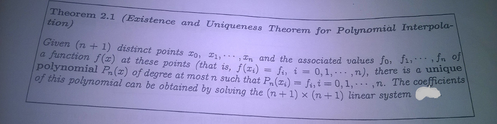 Solved Theorem 2 1 Existence And Uniqueness Theorem For