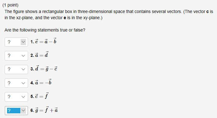 Solved (1 point) The figure shows a rectangular box in | Chegg.com