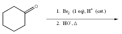 Solved identify the major organic product 1. Br2 (1 eq), H+ | Chegg.com