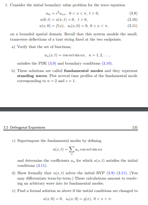 Solved 1. Consider the initial boundary value problem for | Chegg.com Solved 1. Consider the initial boundary value problem for | Chegg.com