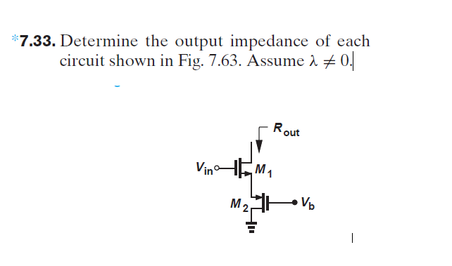 Solved 7.33. Determine the output impedance of each circuit | Chegg.com