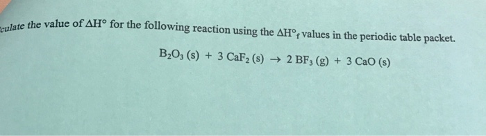 Solved Calculate the value of delta H degree for the | Chegg.com